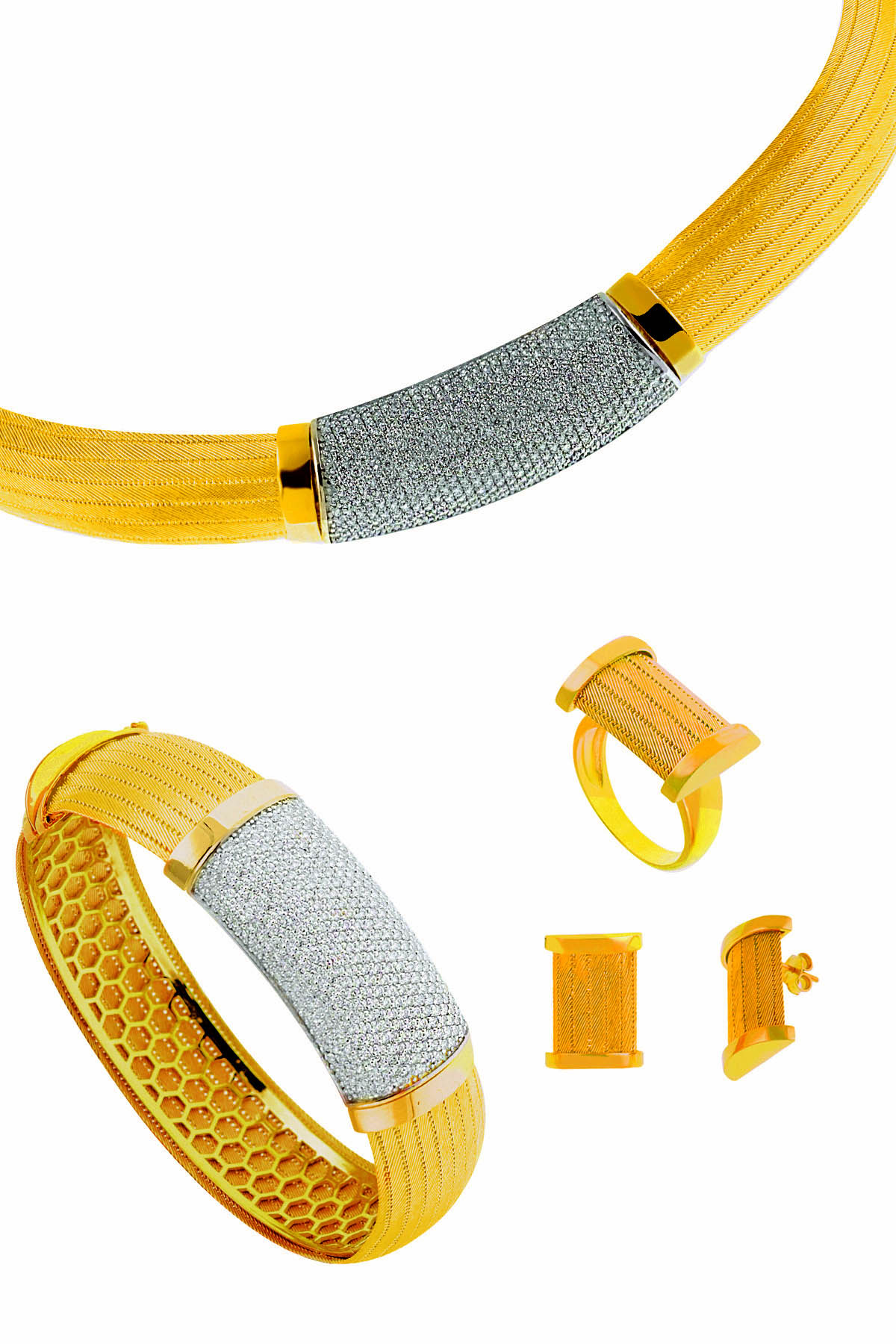 22 ve 14 Ayar Altın Trabzon Seti - 2018-94 / Elizi Hasır