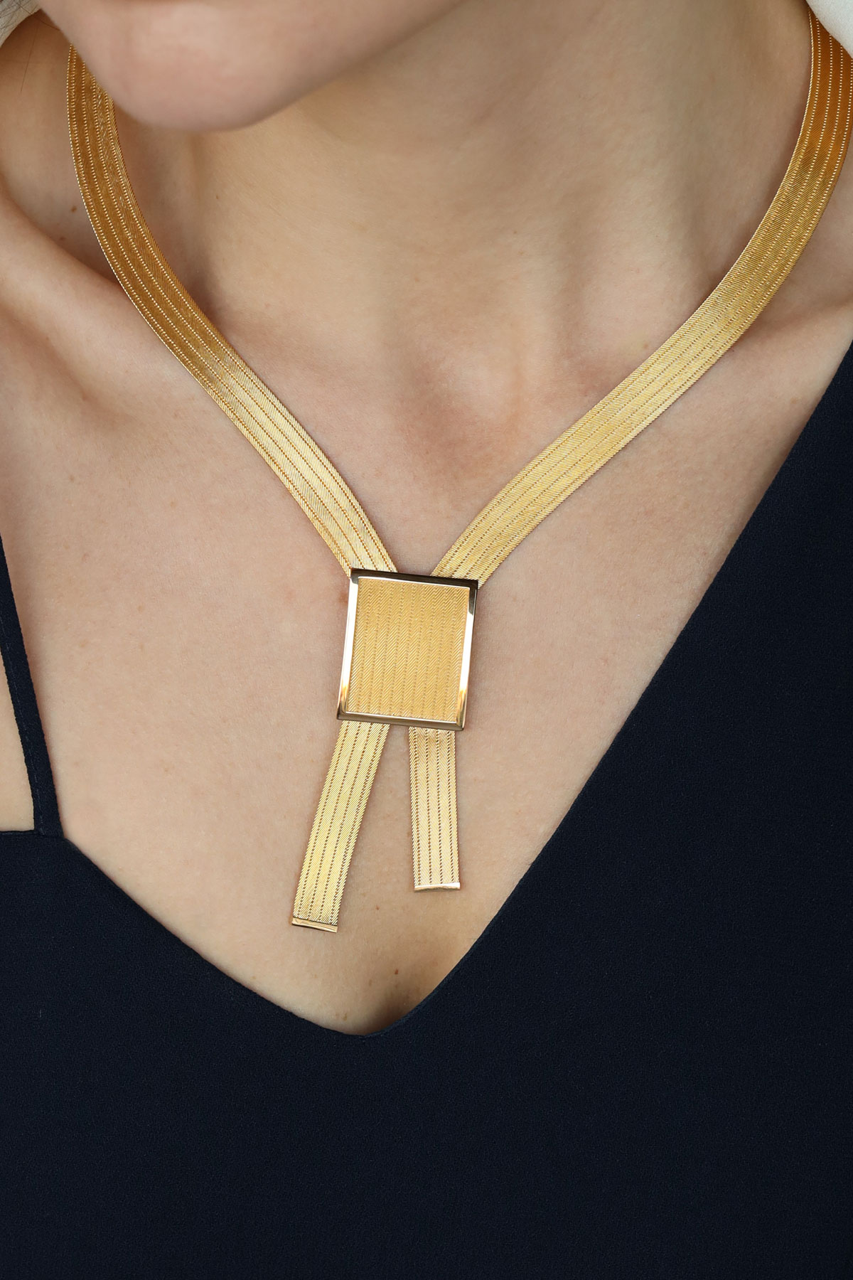 Trabzon Hasır 22 ve 14 Ayar Altın Kolye - 2018-633 / Elizi Hasır