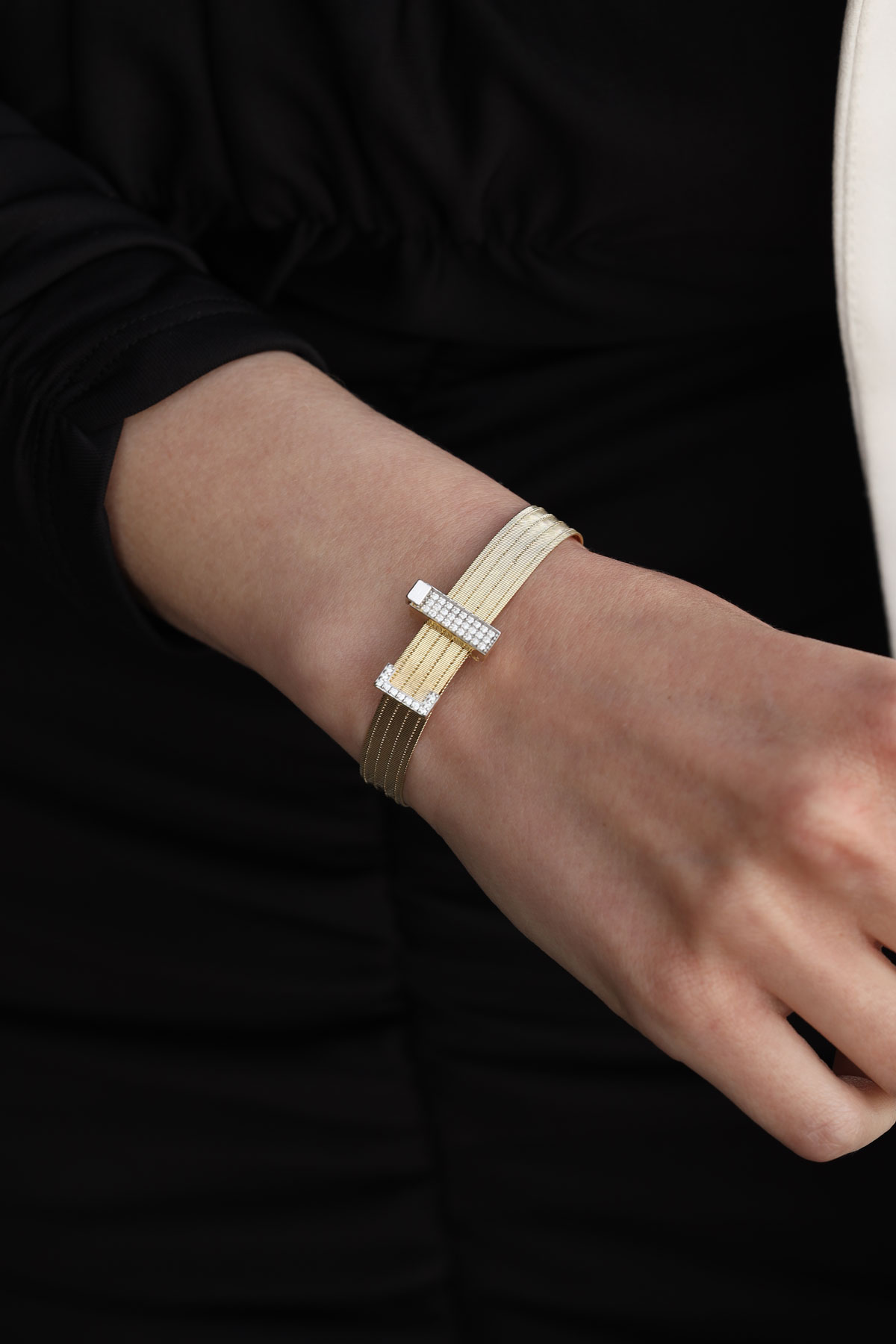 Trabzon Hasırı 7/24 Full Taş 5 Sıra Bilezik - ELZ0000000448 / Elizi Hasır